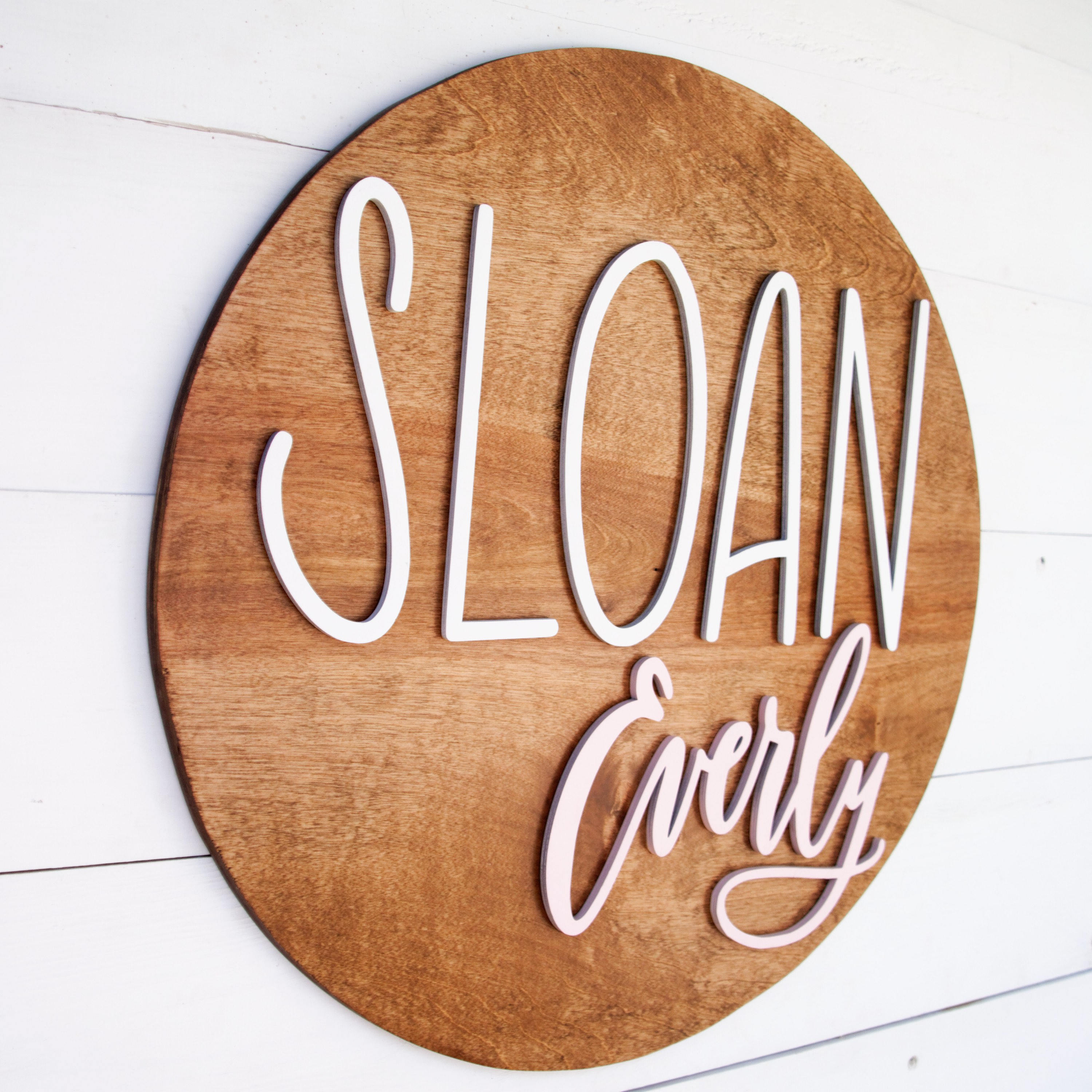 24 Custom Round Name Sign Laser Cut Wood Nursery Etsy 24 Custom Round Name Sign Laser Cut Wood Nursery Etsy