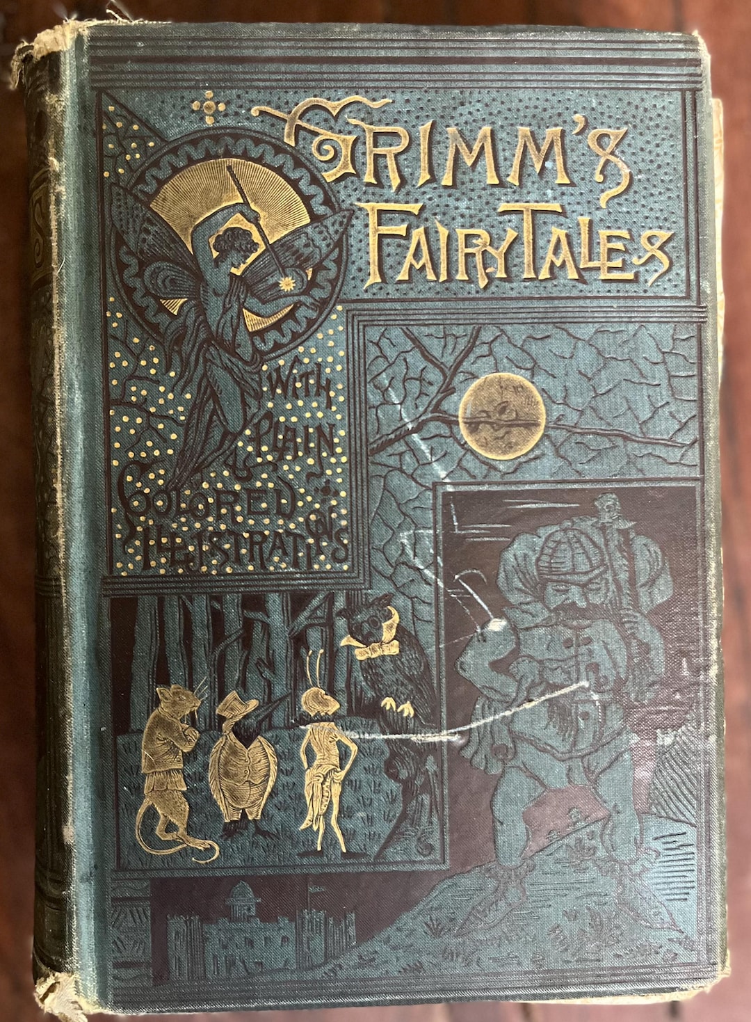 1883 GRIMM'S FAIRY TALES Book (very Rare) Cinderella Antique Vintage ...