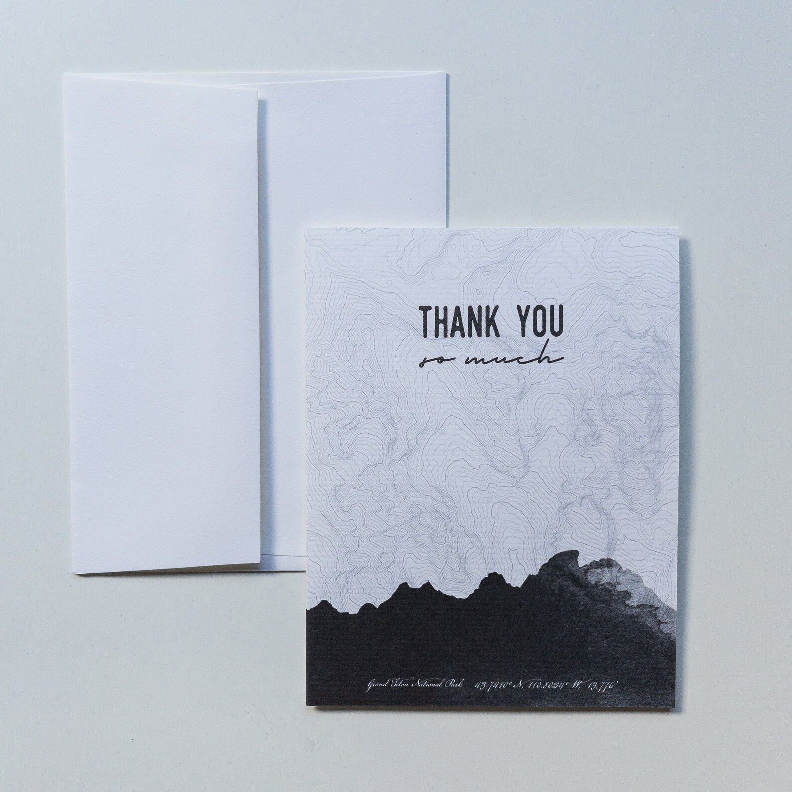 Thank You Card. for Outdoor, Hiking, and Adventure Lovers! Grand Teton ...