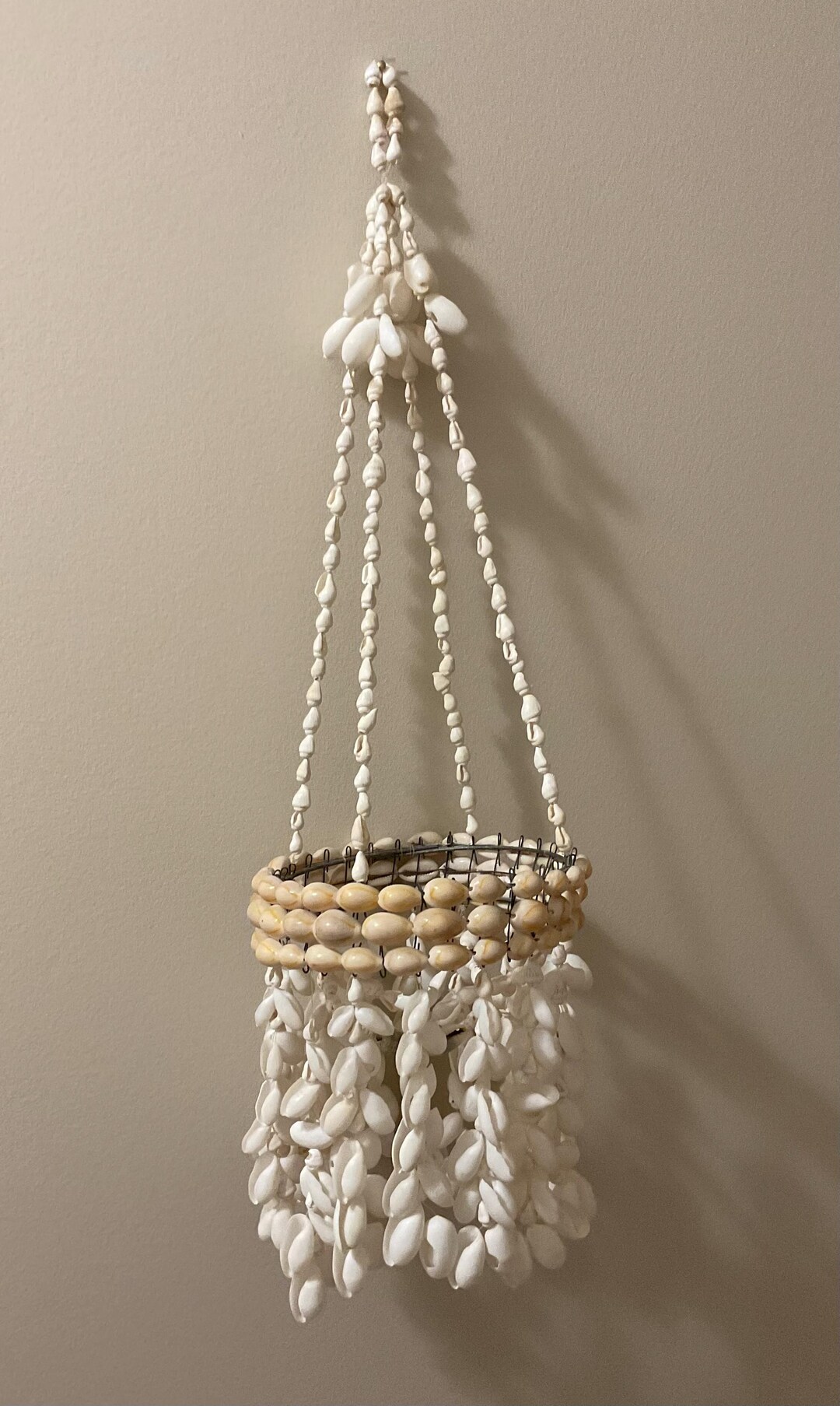 Shell Plant Hanger With Cowrie Shells - 50cm - Etsy Canada