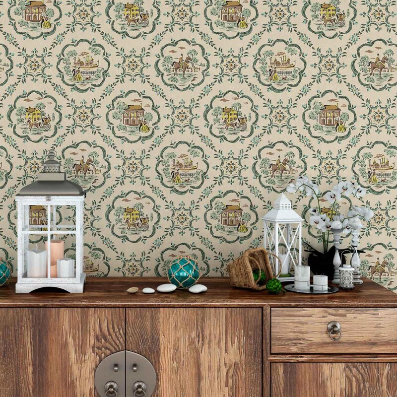 Colonial Wallpaper - Etsy