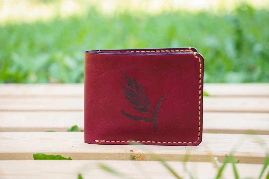 Custom Leather Wallet-handmade Wallet-hand Dyed Wallet-personalized ...