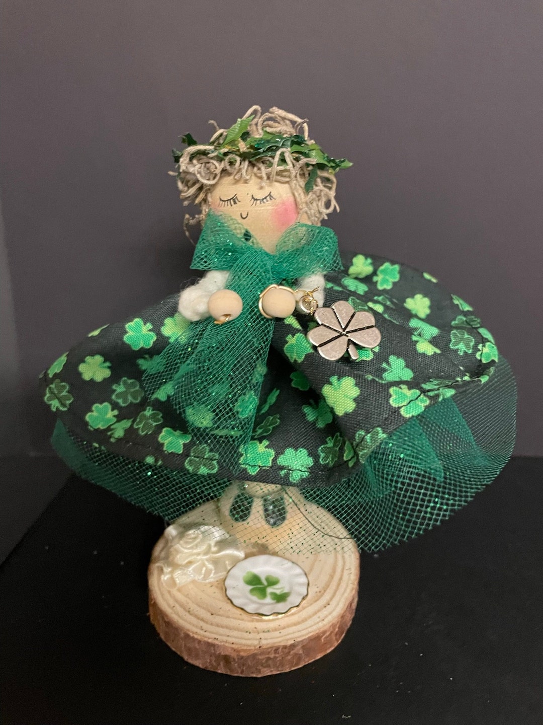 Irish Doll Irish Ornament Shamrock Doll St.patricks Doll - Etsy