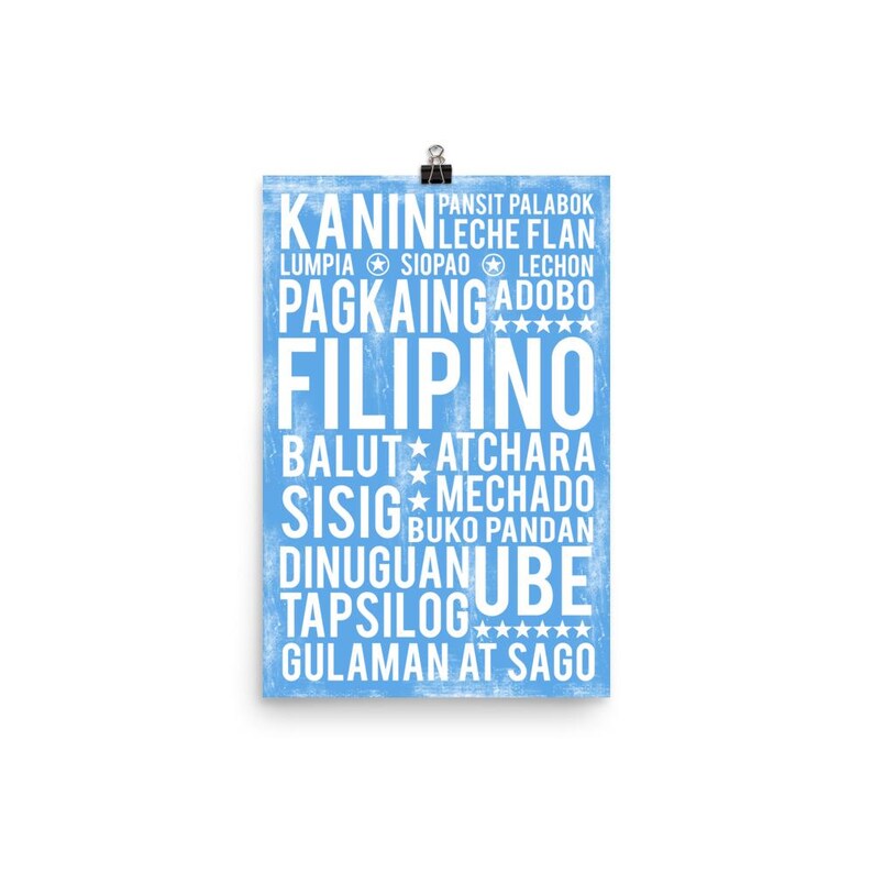 Filipino Food Poster - Word Art - Food Art Print - Filipino Poster ...