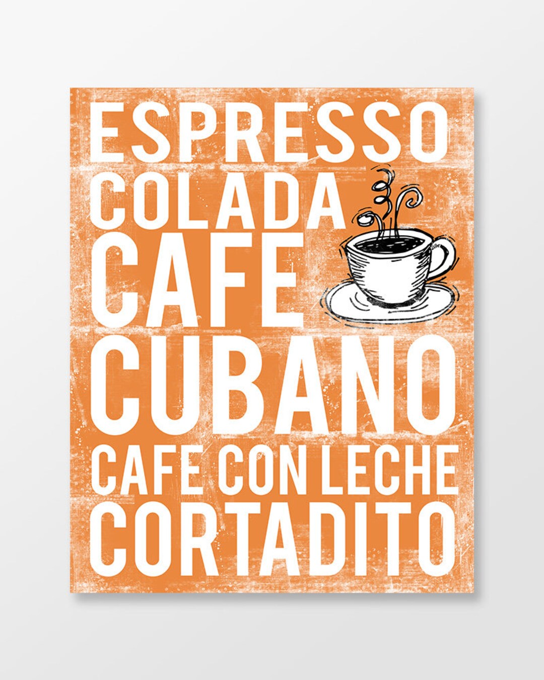 Cuban Coffee Poster - Coffee Poster - Coffee Print - Coffee Wall Art ...