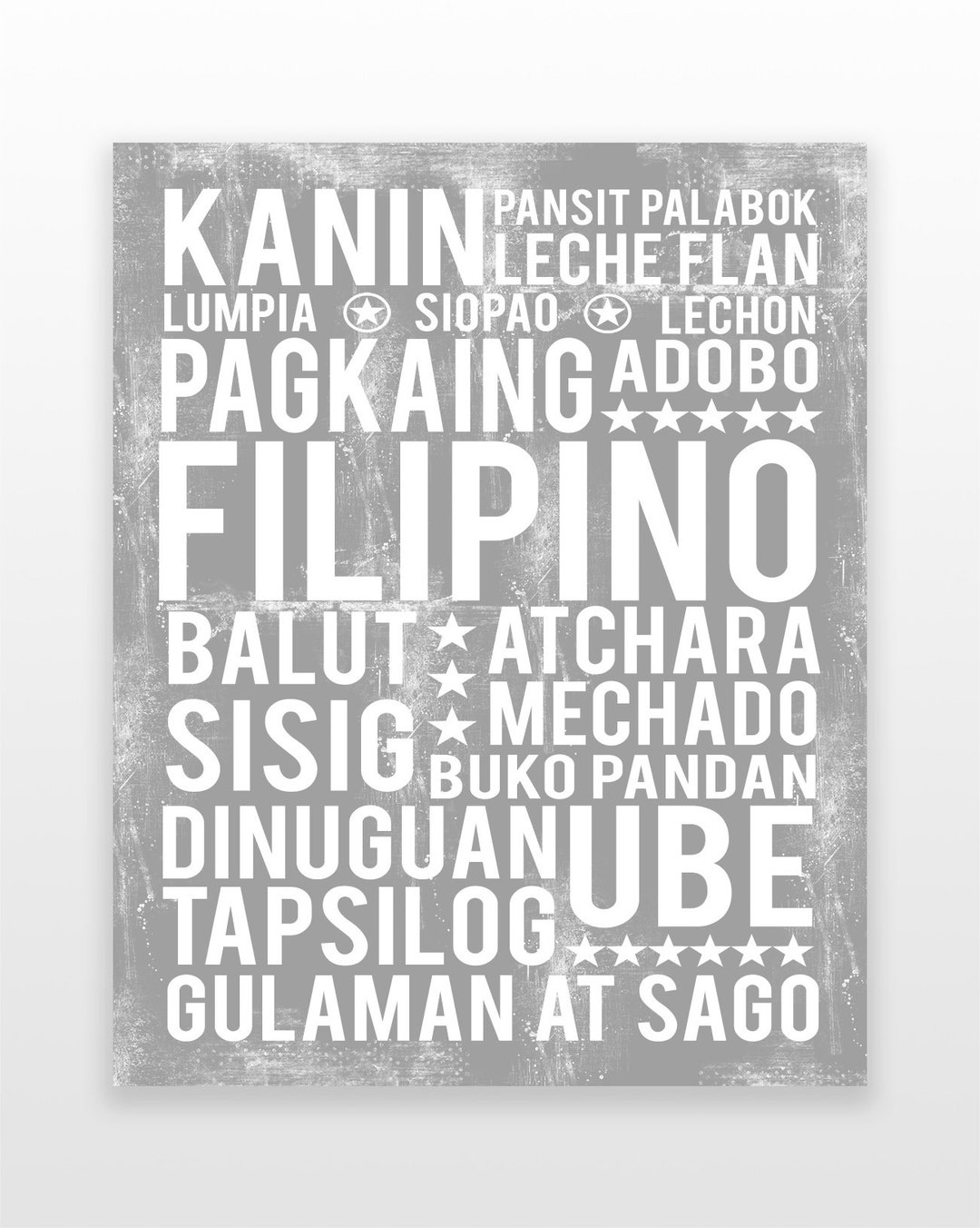 Filipino Kitchen Wall Art - Filipino Decor - Filipino Food - Filipino ...