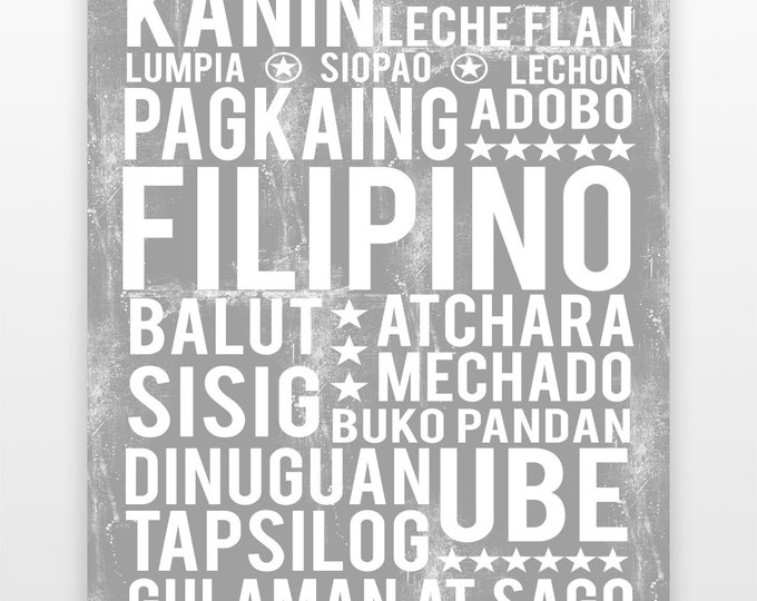 Filipino Desserts Printable Poster | Filipino Kitchen Art | Minimal ...