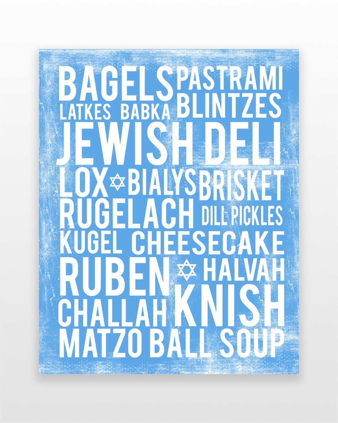 Jewish Kitchen Wall Art - Jewish Food Art - Jewish Wall Art - Jewish ...