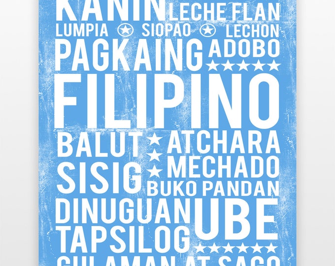 Filipino Kitchen Wall Art Filipino Decor Filipino Food Filipino Art ...