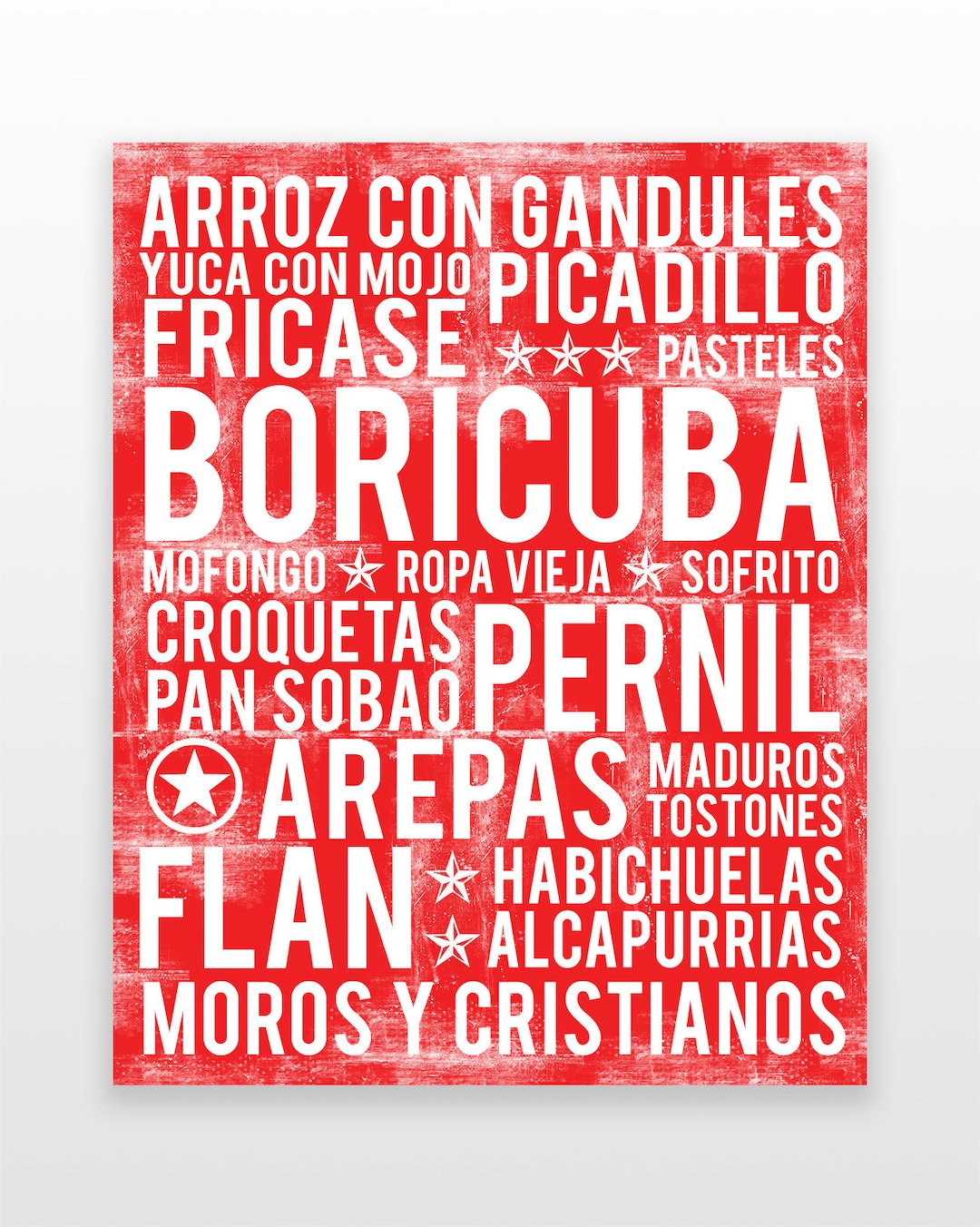 Boricuba Kitchen Wall Art - Cuban Wall Art - Puerto Rico Wall Art ...