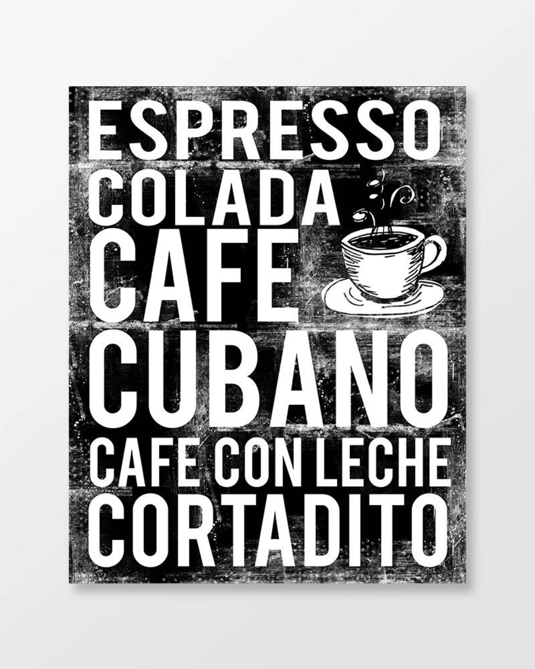 Cuban Coffee Poster - Coffee Poster - Coffee Print - Coffee Wall Art ...