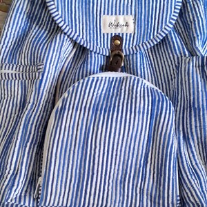 Buy Quilted Backpackblue Stripes Print Backpackunisex Online in India ...