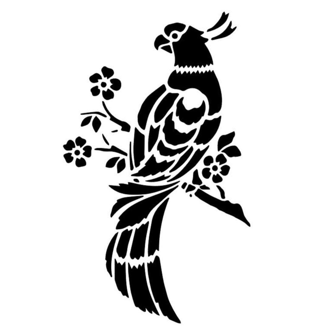Parrot Style 3 Re usable Stencil 10 Inch X 6 Inch - Etsy