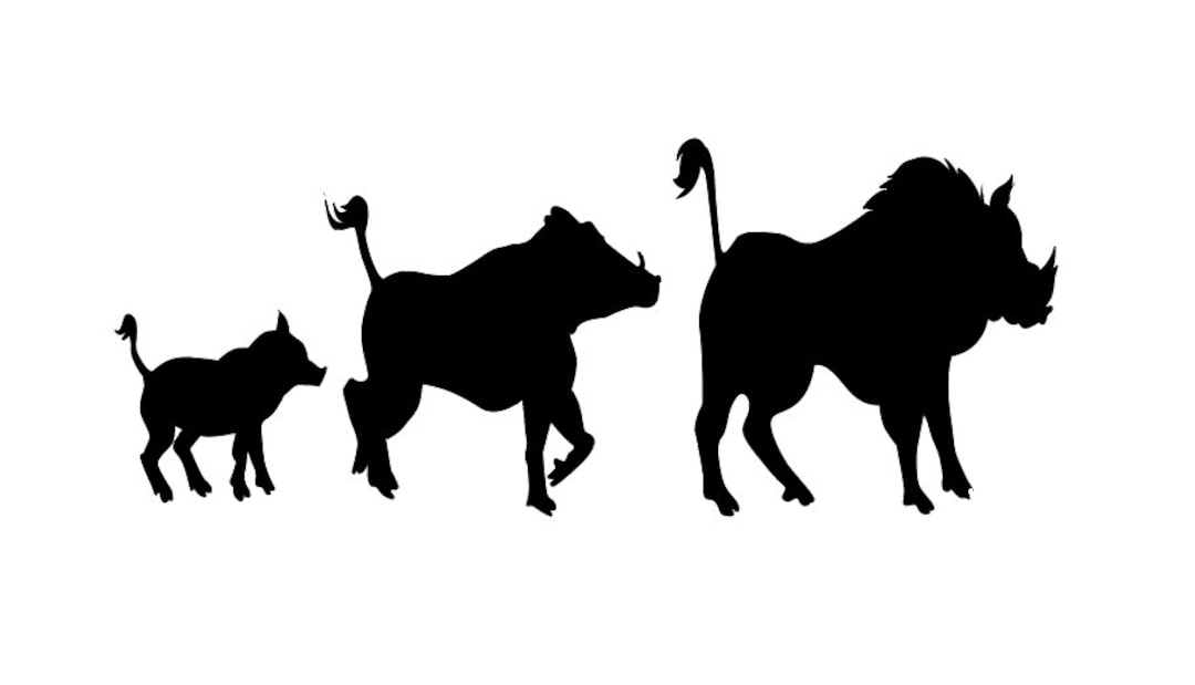Warthog Family Stencil RE-USABLE 10 Inch X 4 Inch - Etsy
