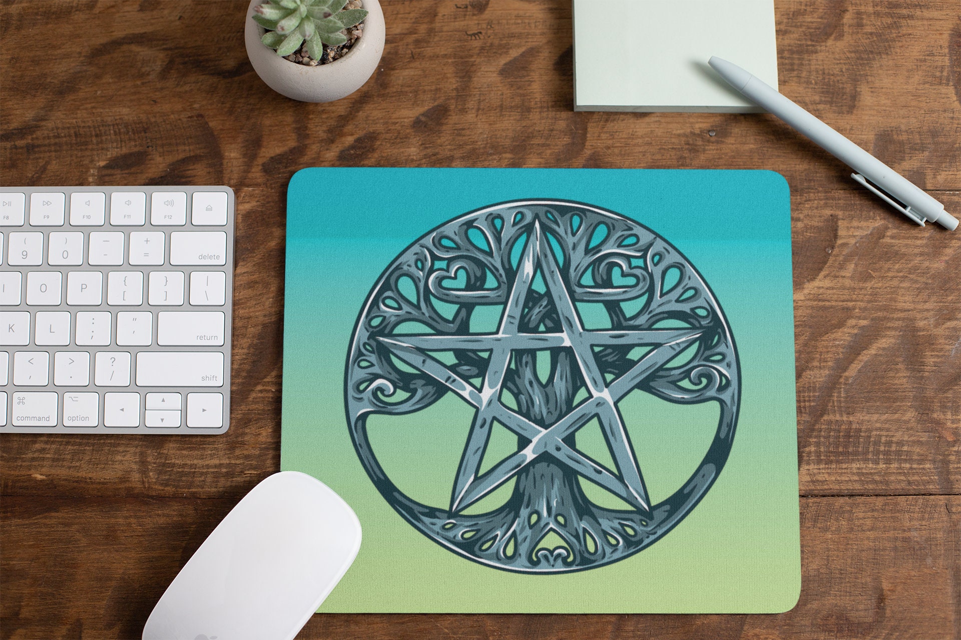 Pentagram Tree of Life Non Slip Mouse Mat/mouse Pad - Etsy UK