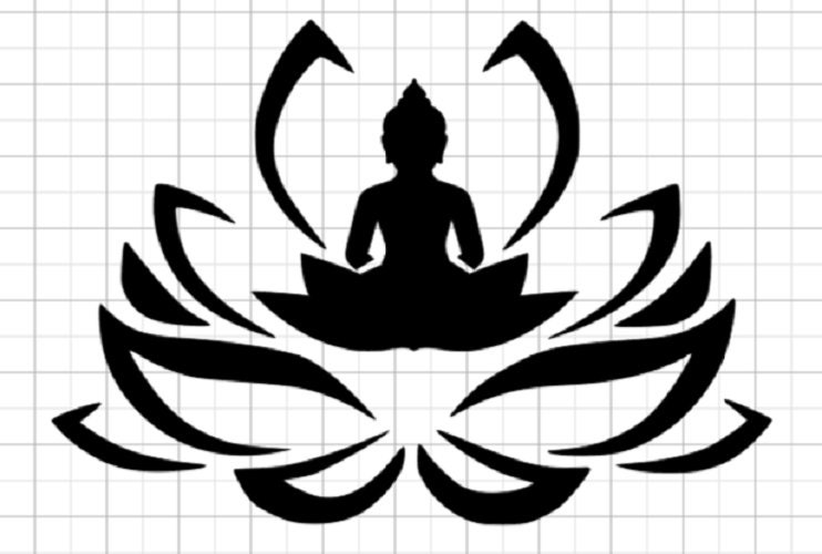 Simple Buddha Stencil