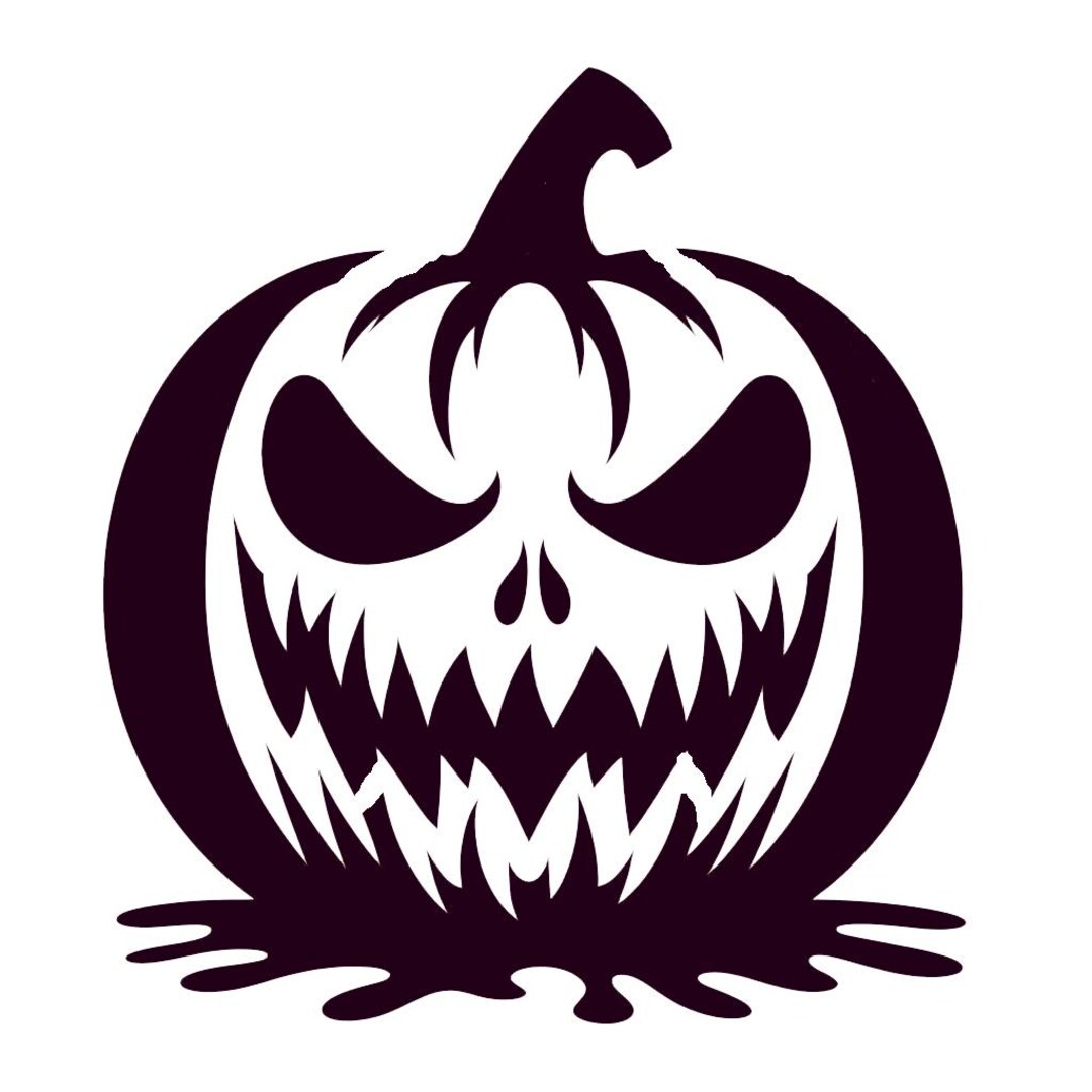 Halloween Scary Pumpkin Re-usable Stencil 7.5 X 8.5 Inch - Etsy