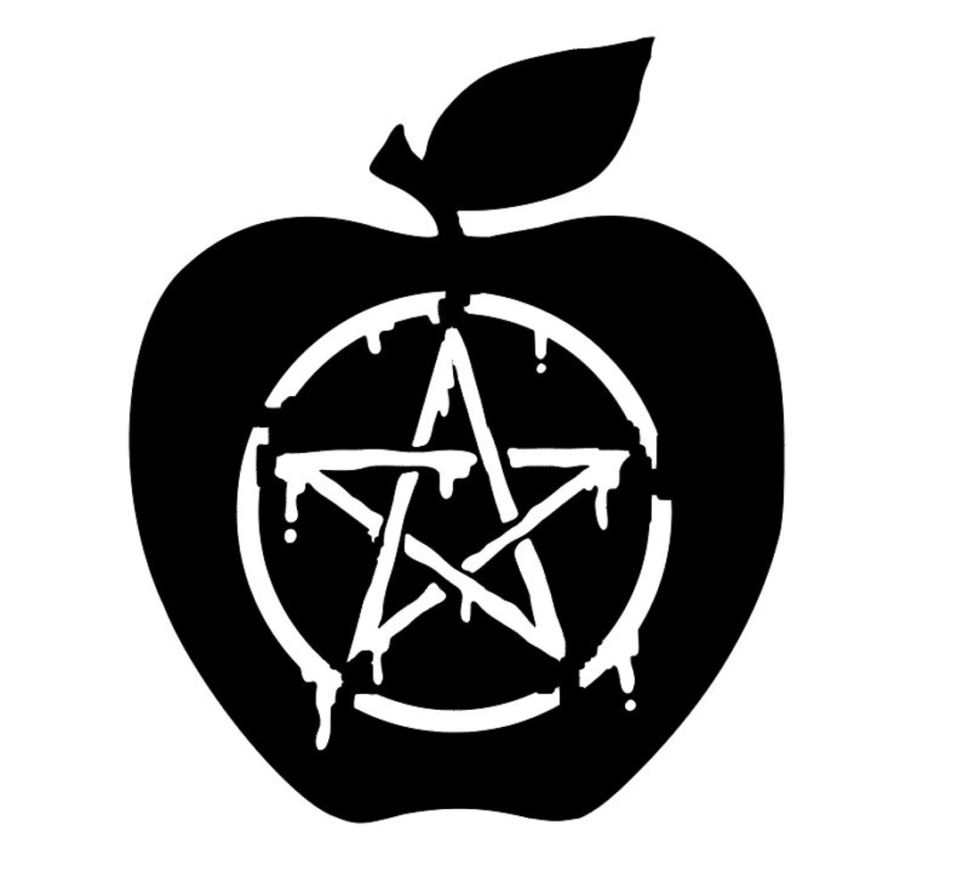 Gothic Melting Pentagram Apple Stencil RE-USABLE 7.5 Inch X 9 Inch - Etsy