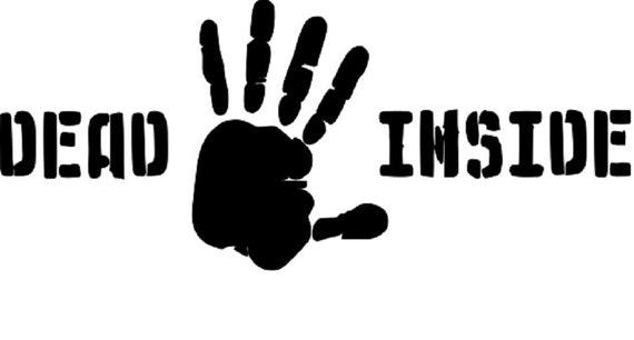 Dead Inside Stencil RE-USABLE 10.5 X 4.5 inch | Etsy