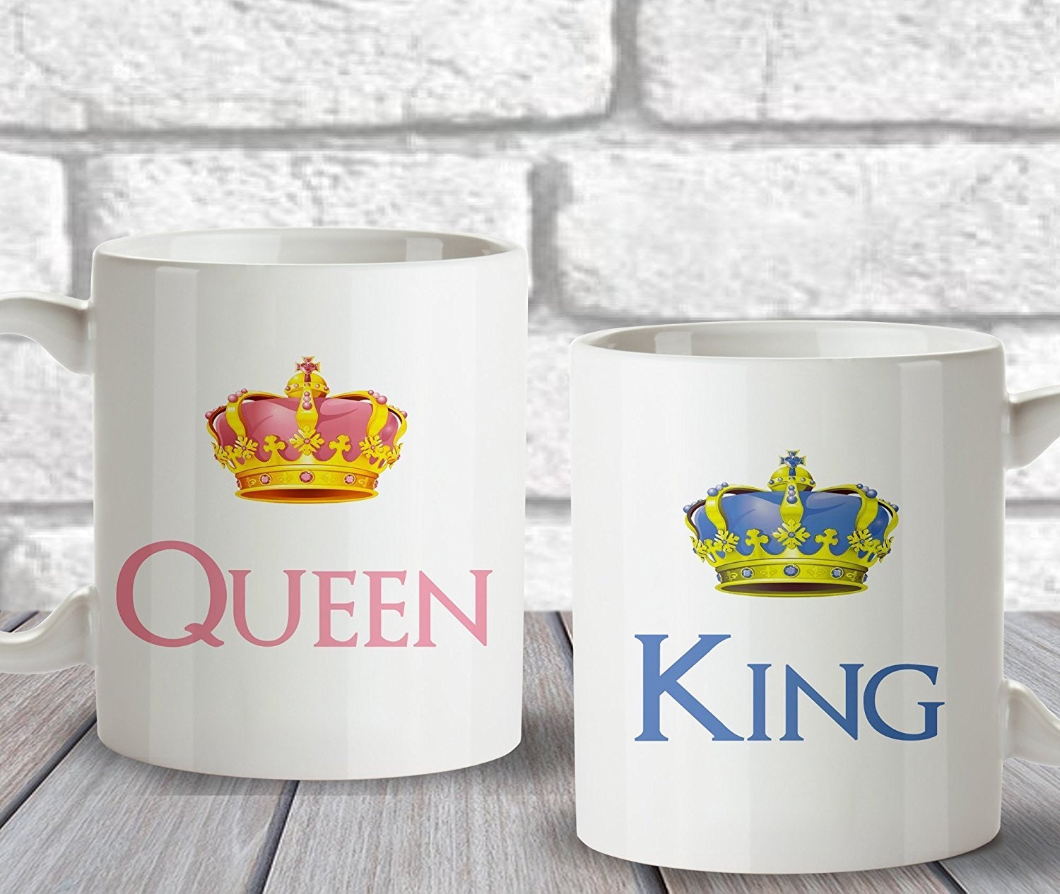 His and Her's Matching Mug Set. King and Queen. | Etsy