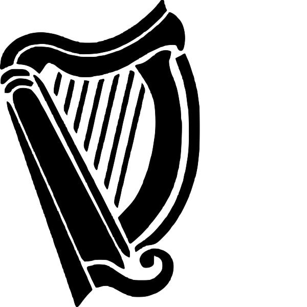 Guinness Harp Stencil