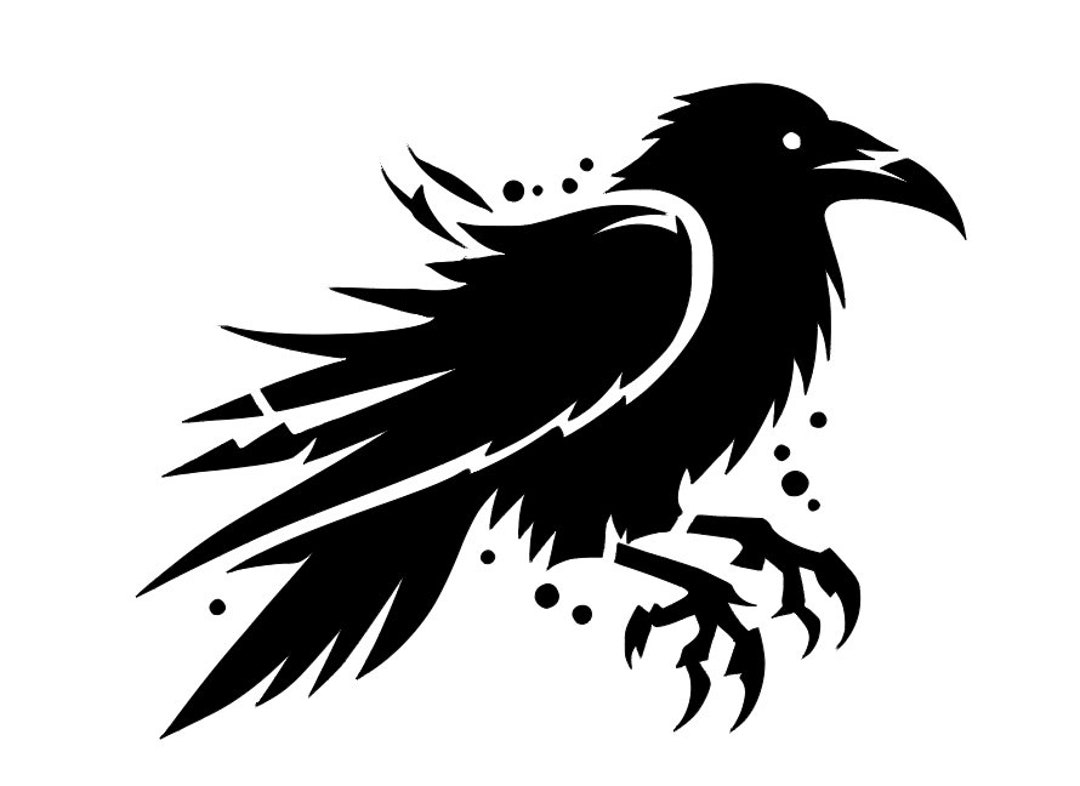 Crow Stencil RE-USABLE 9.5 X 7.5 Inch - Etsy
