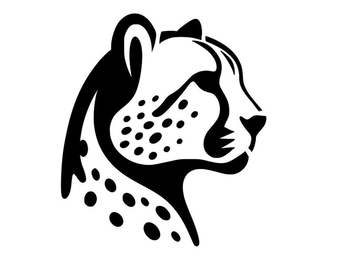 Cheetah Stencil RE-USABLE 7.5 X 8.5 Inch Style 2 - Etsy