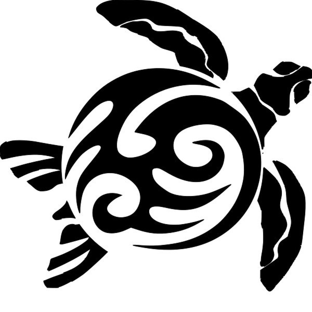 Tribal Sea Turtle Stencil