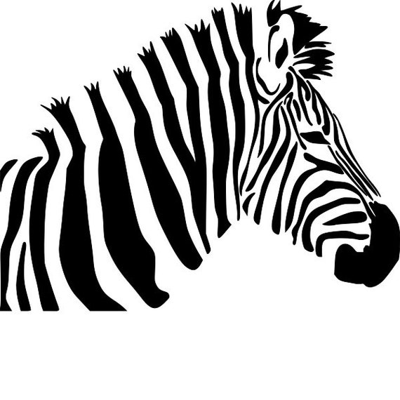 Zebra Face Stencil