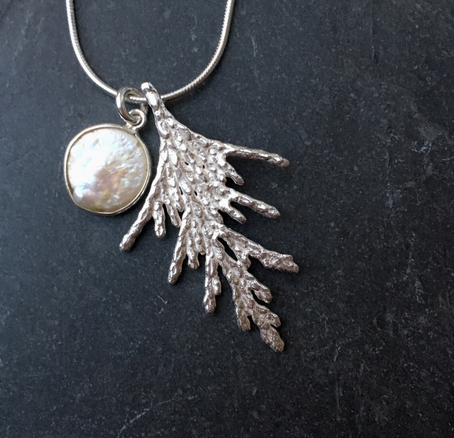 Silver Fern Necklace, Silver Fern Pendant, Botanical Jewellery, Natural ...