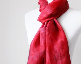 Long red scarf | Etsy