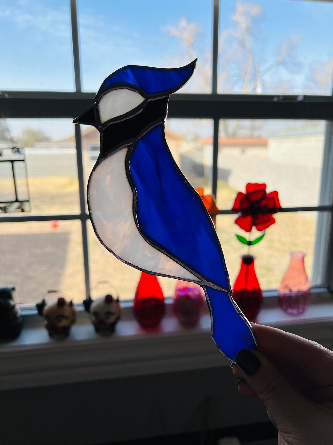 Stained Glass Bluejay - Etsy