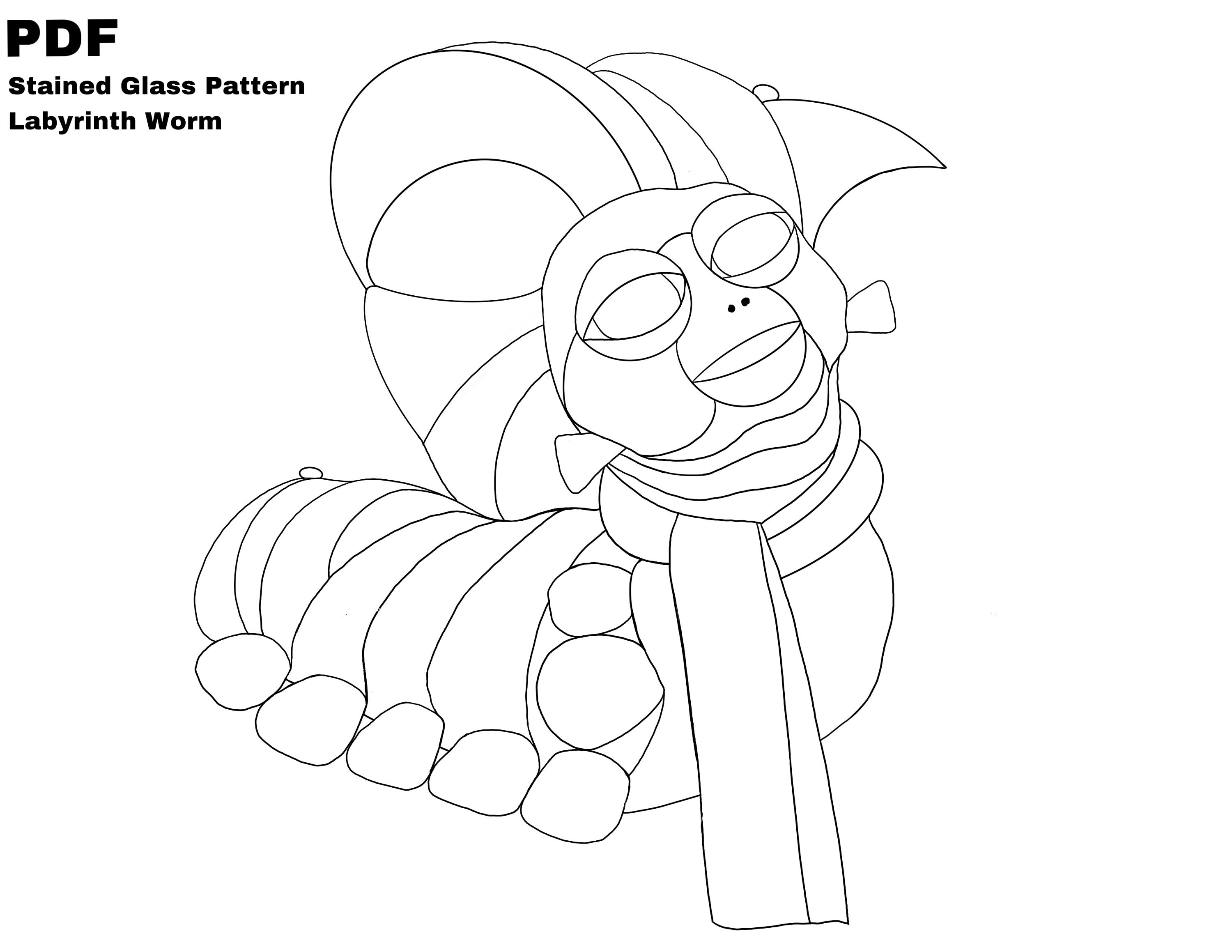 Labyrinth Worm Stained Glass Pattern - Etsy