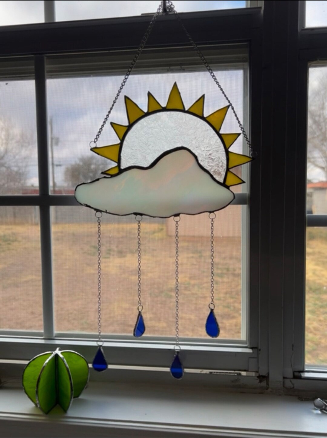 Sun and Cloud Stained Glass - Etsy