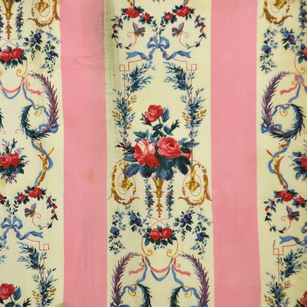 Vintage French Fabric - Etsy