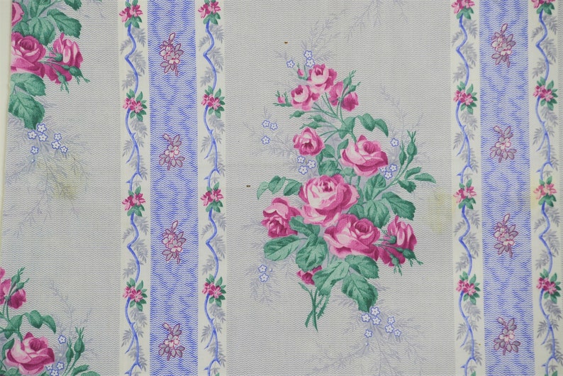 Antique French Floral Fabric, 1855-1865 Cotton Dated Swatch Book ...