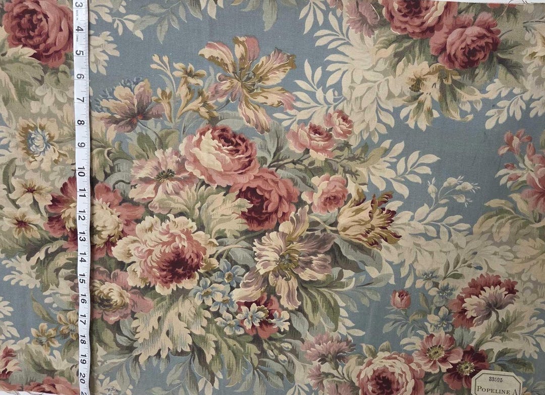 Antique Fabric French Floral 1890s-1900s Circa Late 19thc With Original ...