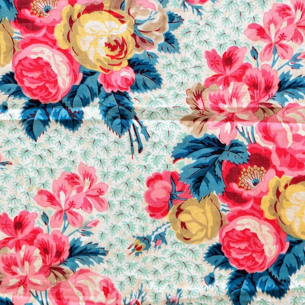 Floral Chintz Fabric - Etsy