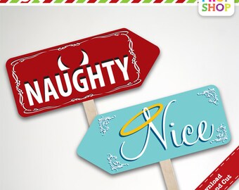 Naughty or nice sign | Etsy