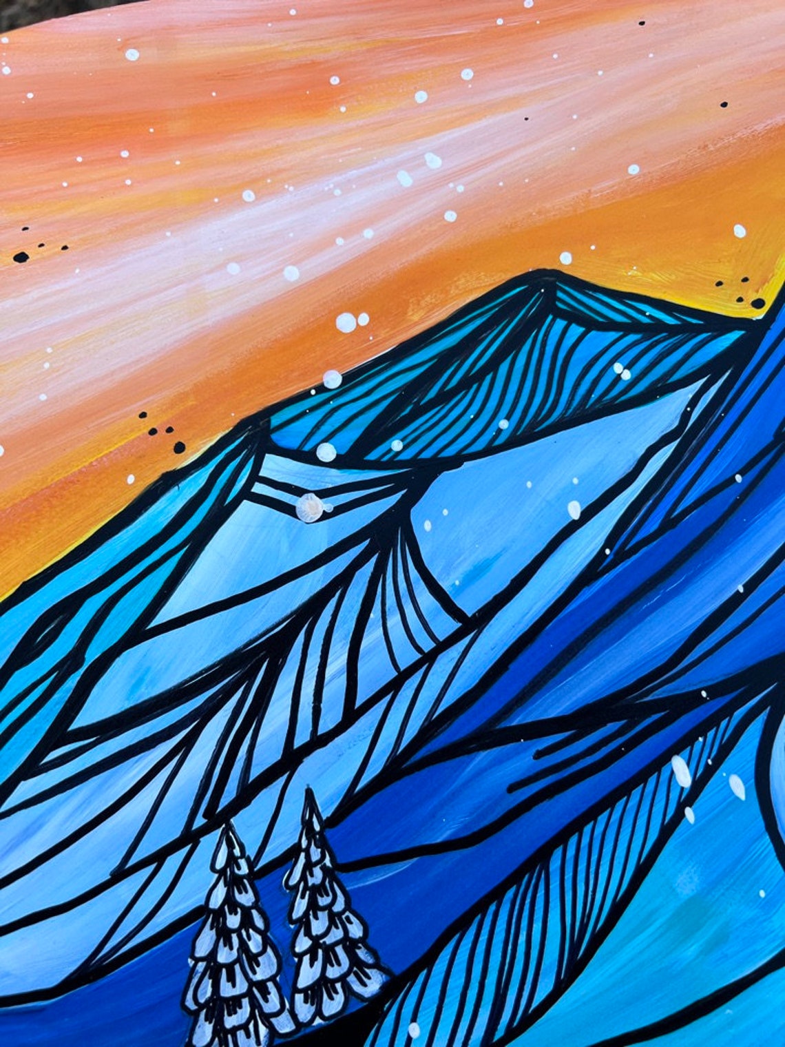 Hand Painted Upcycled Snowboard Art - Etsy