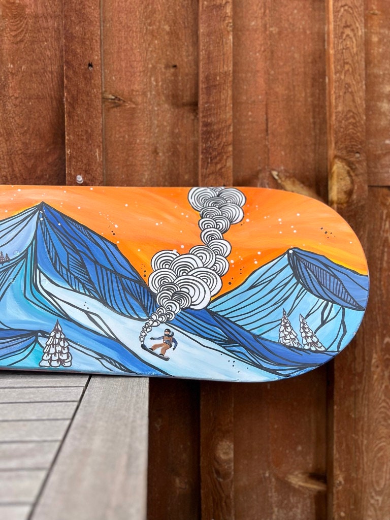 Hand Painted Upcycled Snowboard Art - Etsy