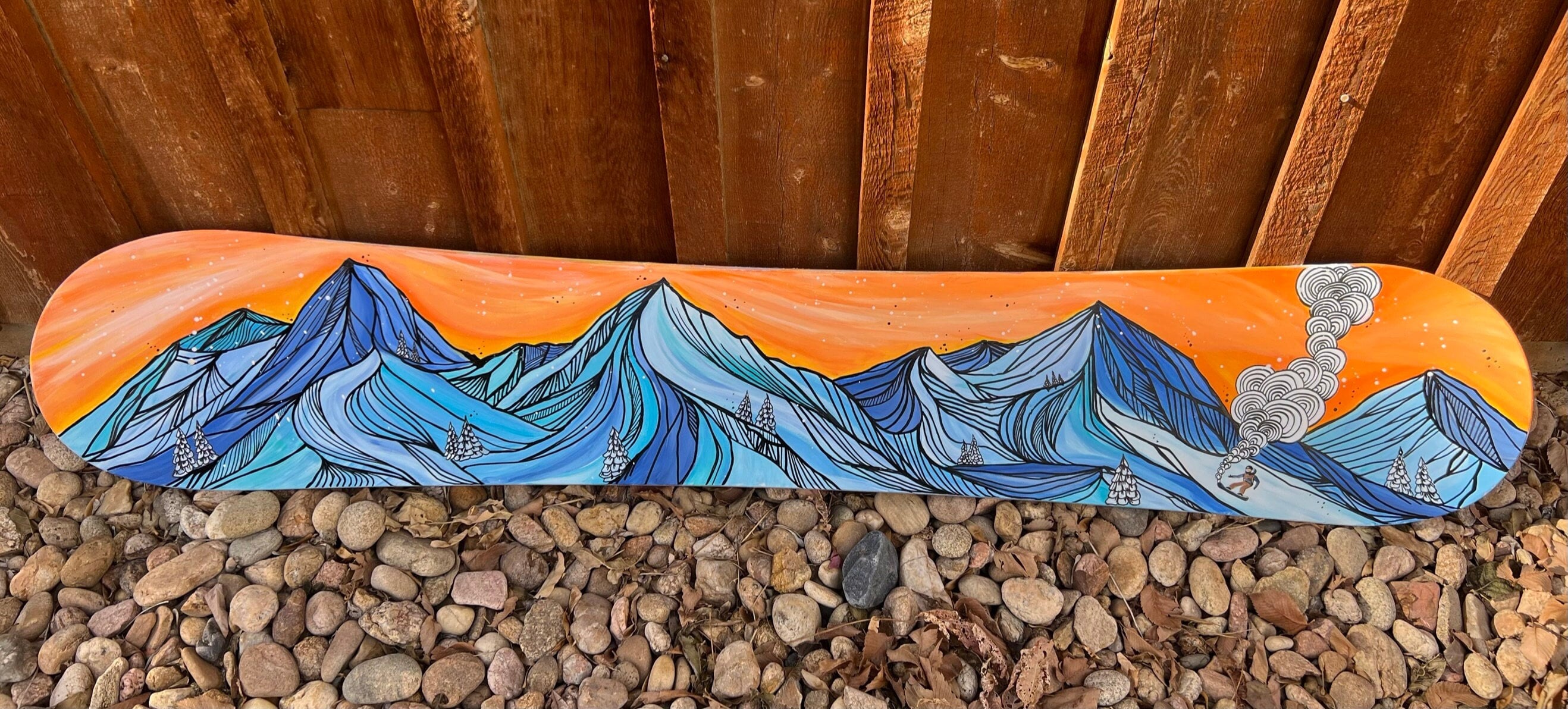 Hand Painted Upcycled Snowboard Art - Etsy