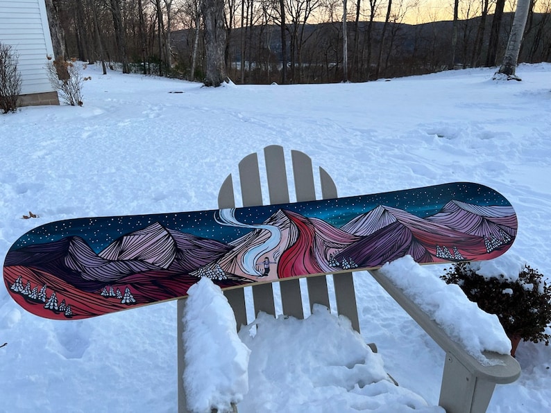 Hand Painted Upcycled Snowboard Art - Etsy