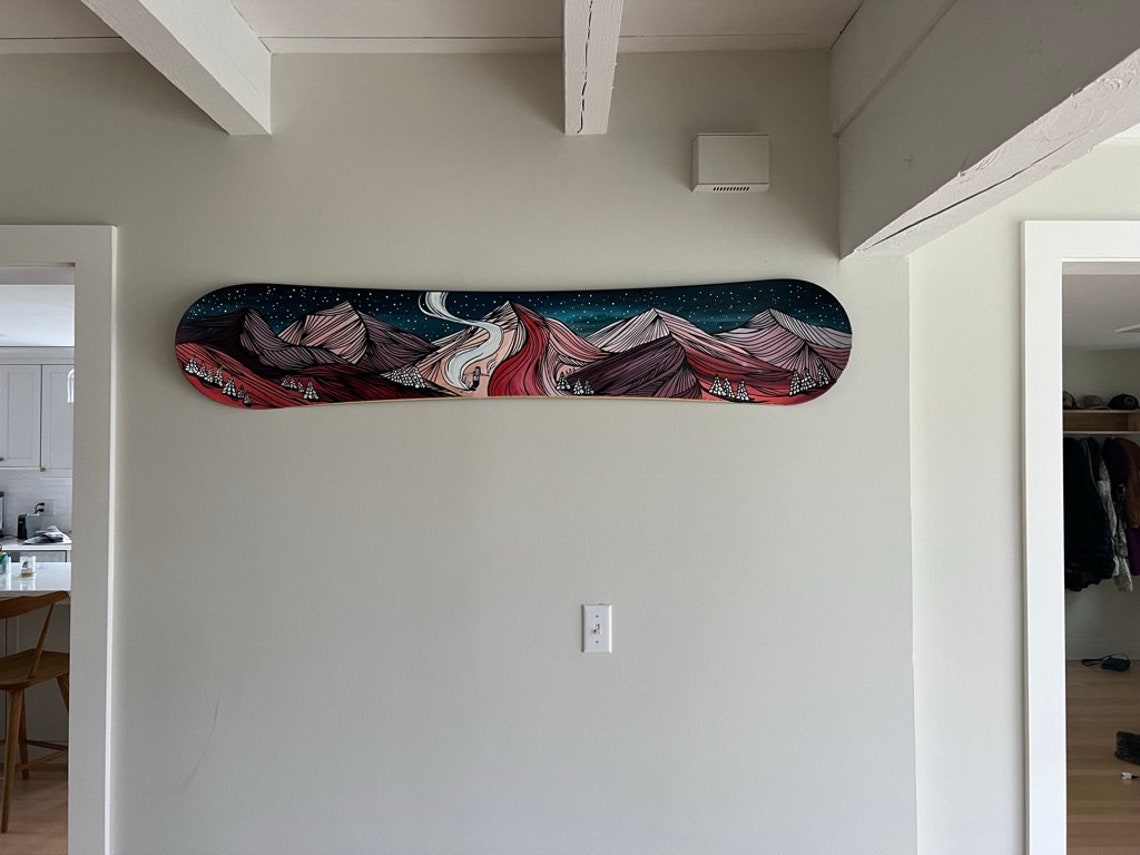 Hand Painted Upcycled Snowboard Art - Etsy