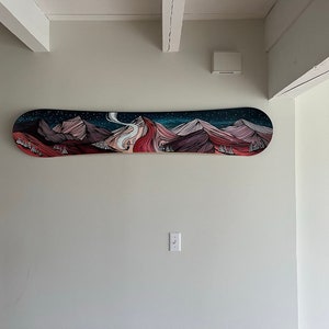 Hand Painted Upcycled Snowboard Art - Etsy