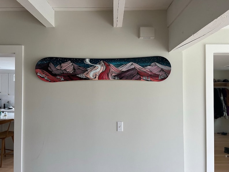 Hand Painted Upcycled Snowboard Art - Etsy