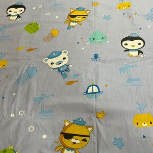 Octonauts Cotton Fabric. Lilac Blue and Pink Color. Small/ Medium Print ...