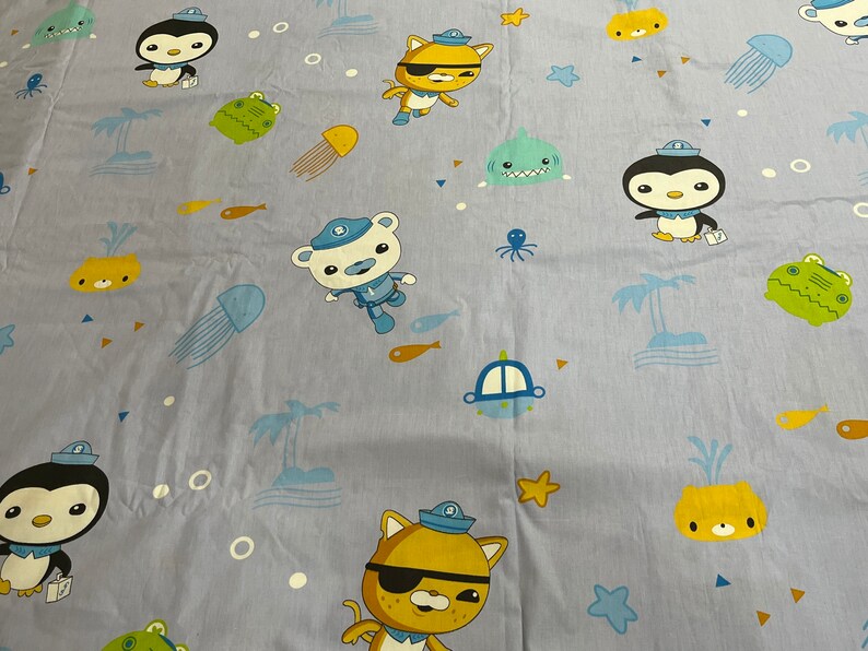 Octonauts Cotton Fabric. Lilac Blue and Pink Color. Small/ - Etsy