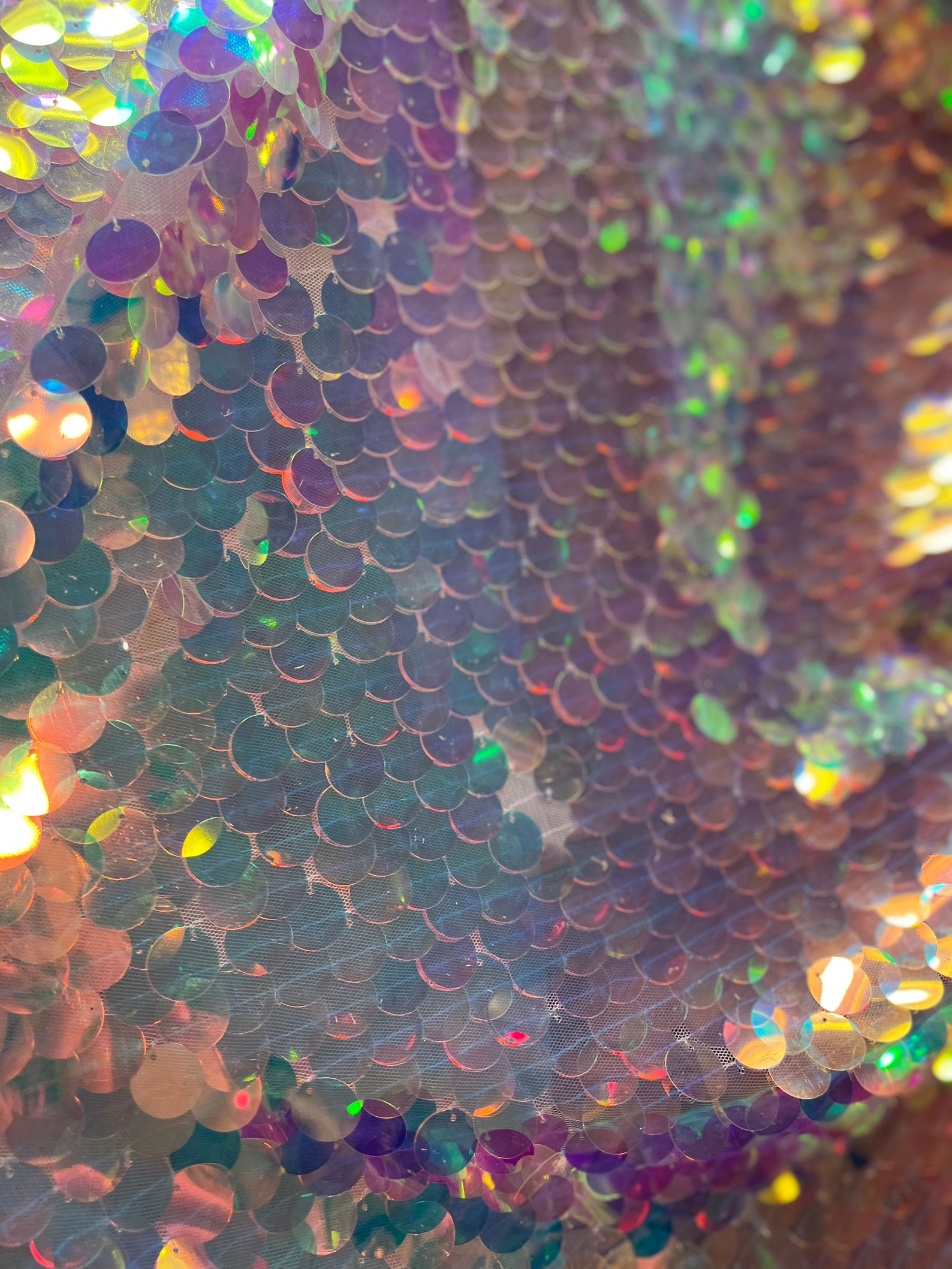 Pink Big Drop Lure Dangling 18 Mm Holographic Payette Sequin Fabric ...