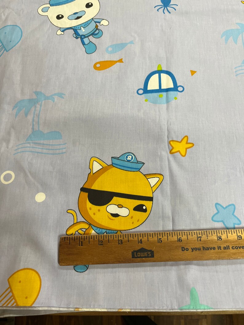 Octonauts Cotton Fabric. Lilac Blue and Pink Color. Small/ - Etsy